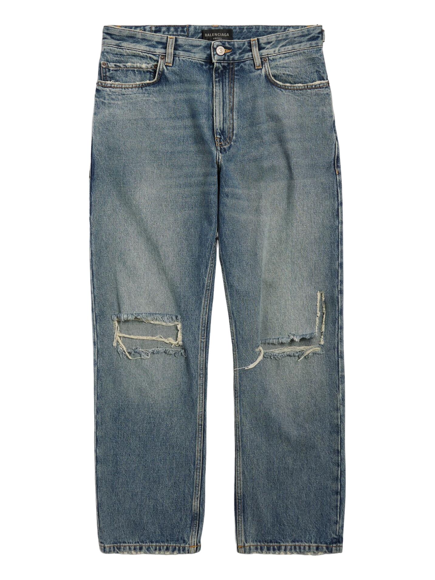 BALENCIAGA Balenciaga Distressed Straight-Leg Jeans